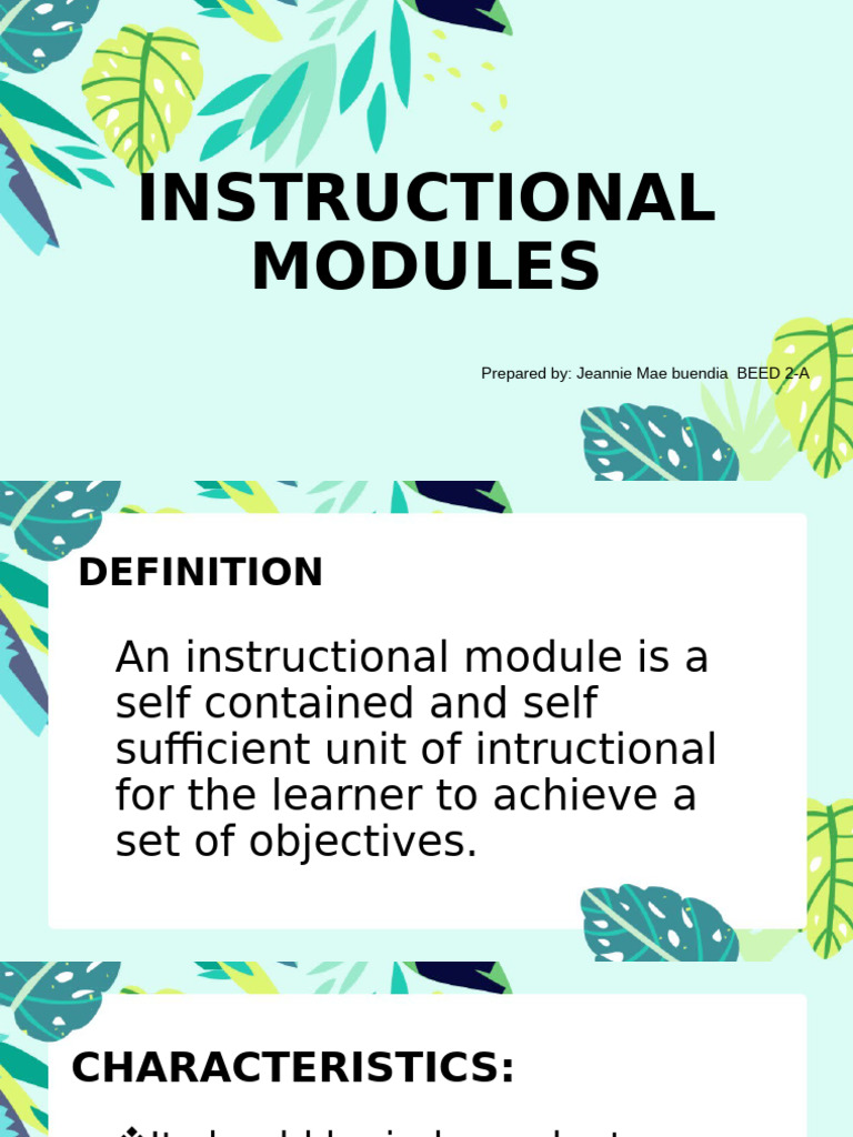 Jeannie Mae Buendia Instructional Modules | PDF