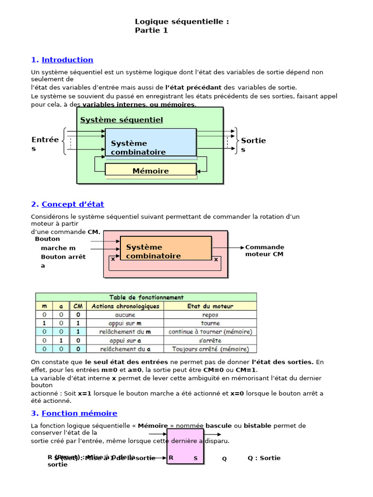 Logique-Sequentielle-Cours-Bascule - PDF (1) - 030917 | PDF | Circuit électronique | Données ...