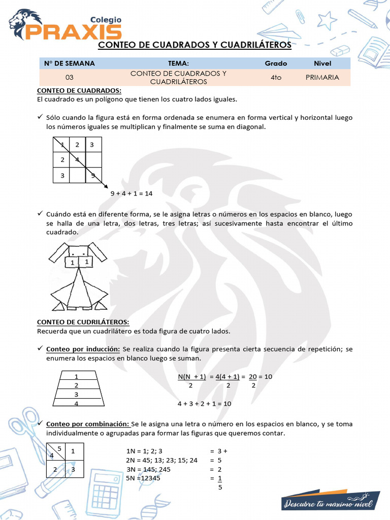 Conteo de Cuadrados y Cuadriláteros | PDF | Geometría | Politopos