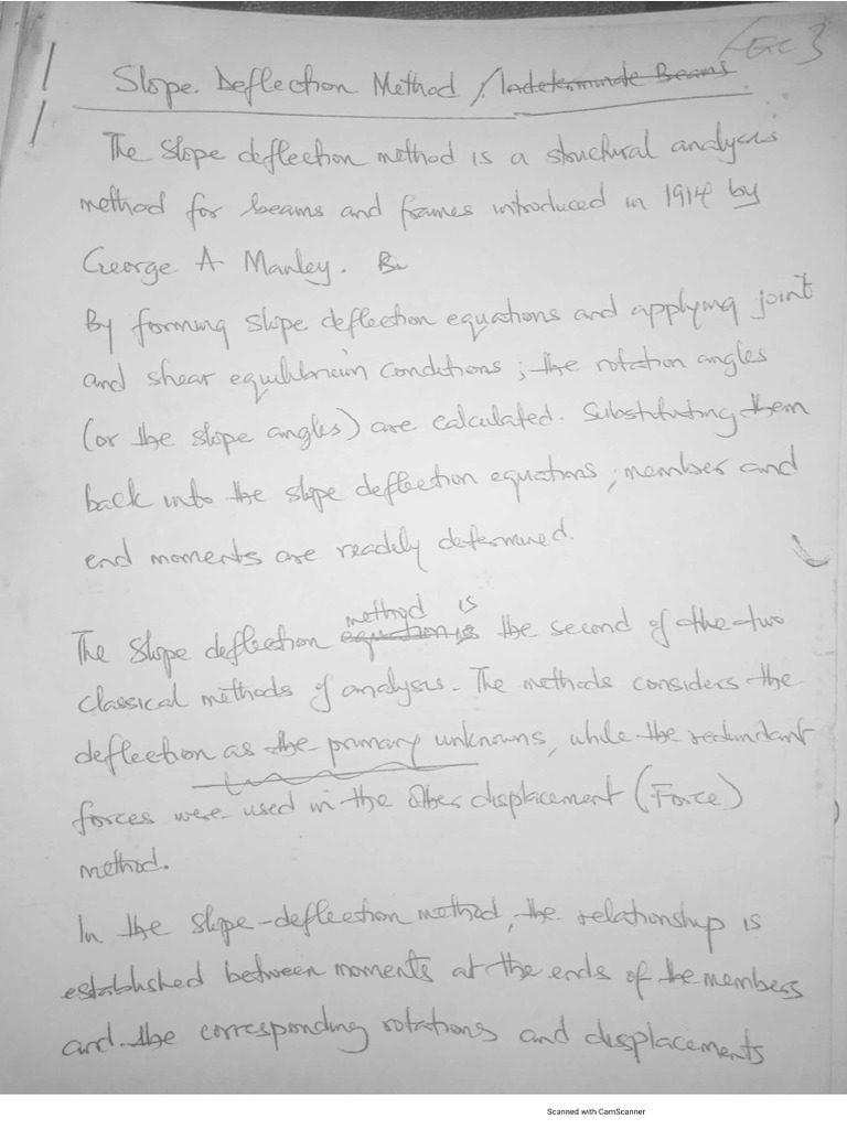 06 Slope Deflection Method - DR Ojoko | PDF