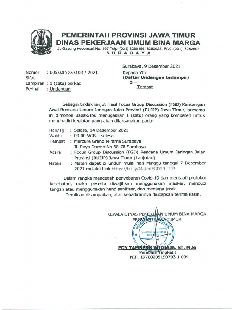 Undangan FGD 2 141221 | PDF