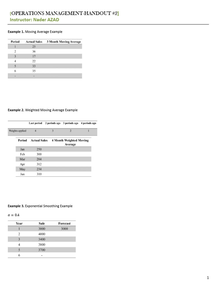 Handout-Week 2 | PDF