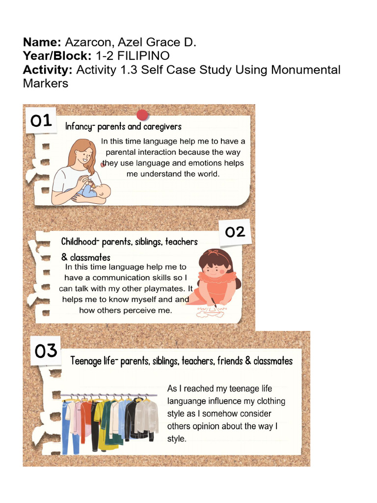 Azarcon. Activity 1.3 Self Case Study using monumental markers | PDF