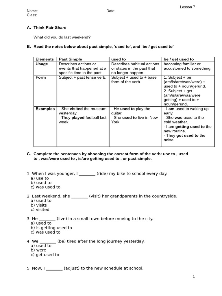 LESSON 8 | PDF | Verb | Morphology