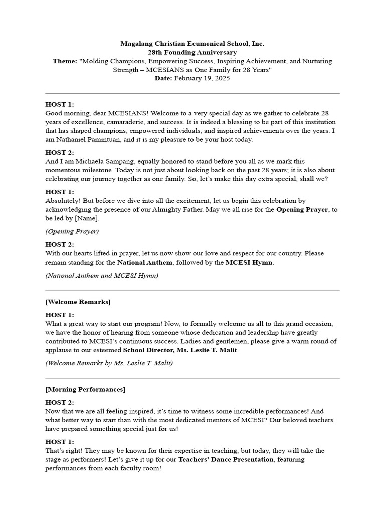 Day 1 Script | PDF Day 1 Script | PDF