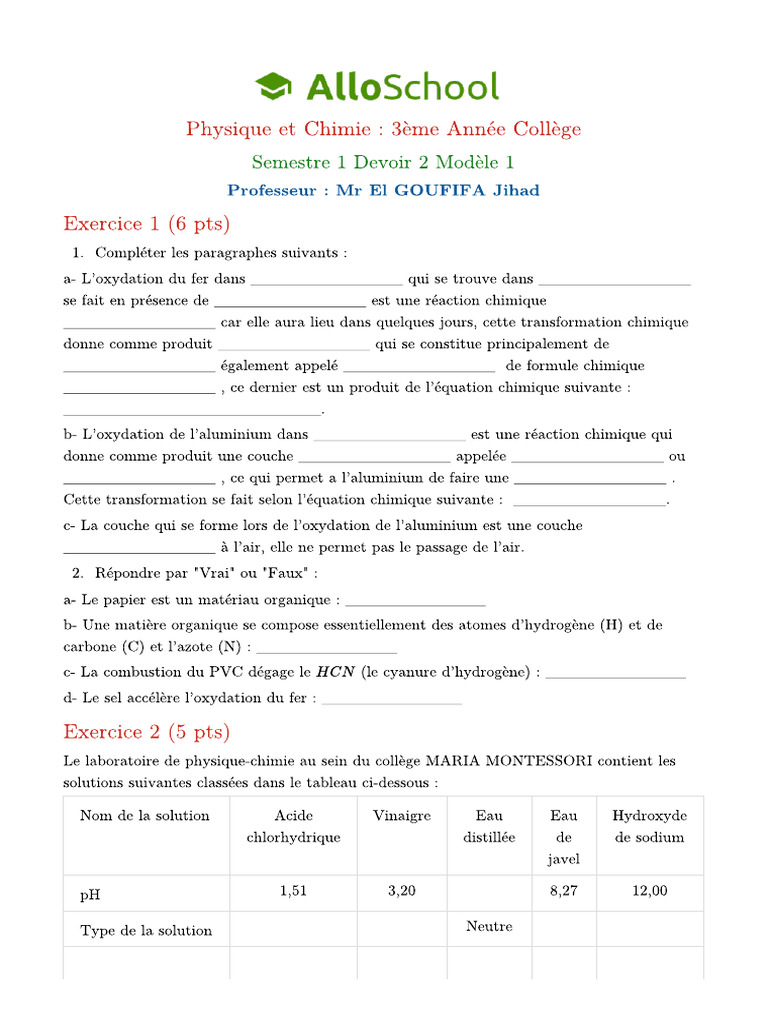 pc-3ac-semestre-1-devoir-2-modele-1-1 | PDF