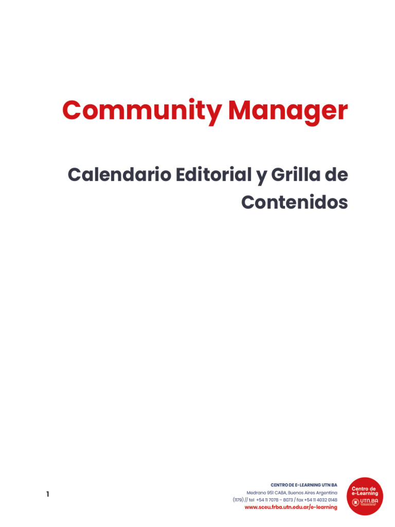 Calendario Editorial y Grilla de Contenidos | PDF | Planificación | Marca