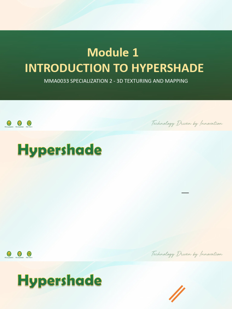 Module 1 - Introduction To Hypershade | PDF | Electromagnetic Radiation | Light