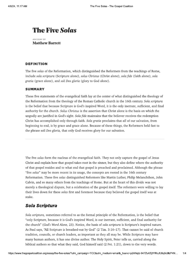 Solas Essay | PDF