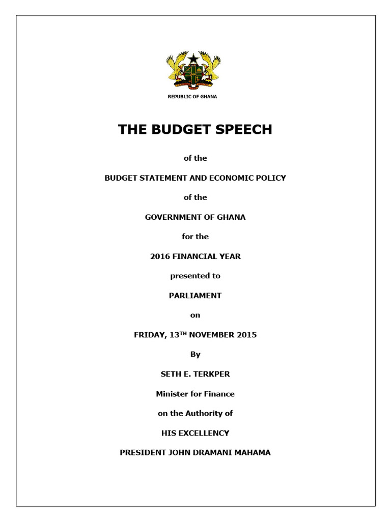 2016 Budget Speech | PDF | Government Budget Balance | Taxes