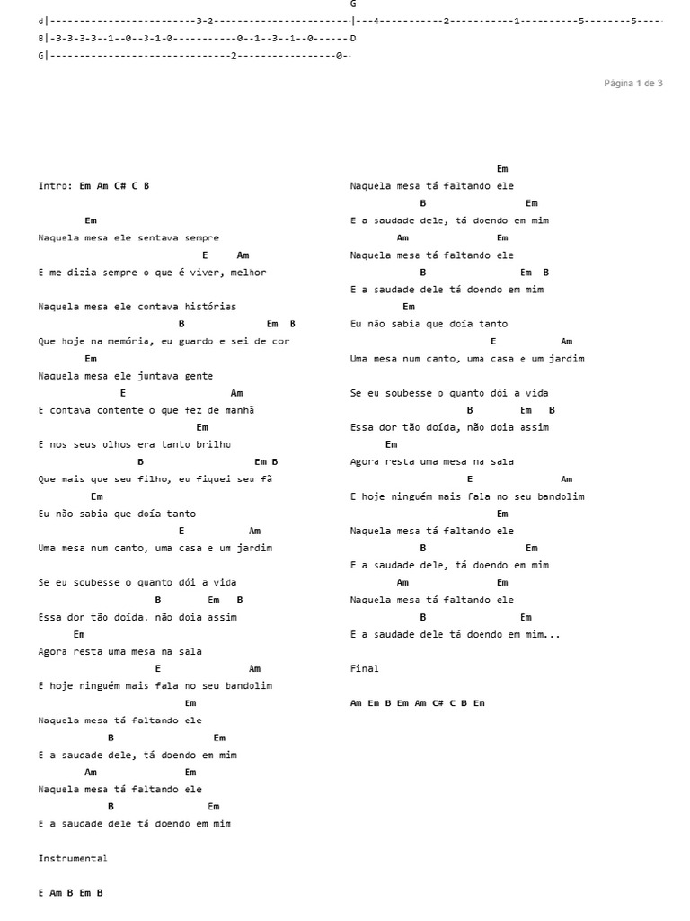 CIFRAS Cifra Nelson-Goncalves | PDF