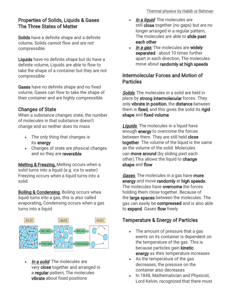 Understanding States of Matter and Energy | PDF | Materials | Chemical ...