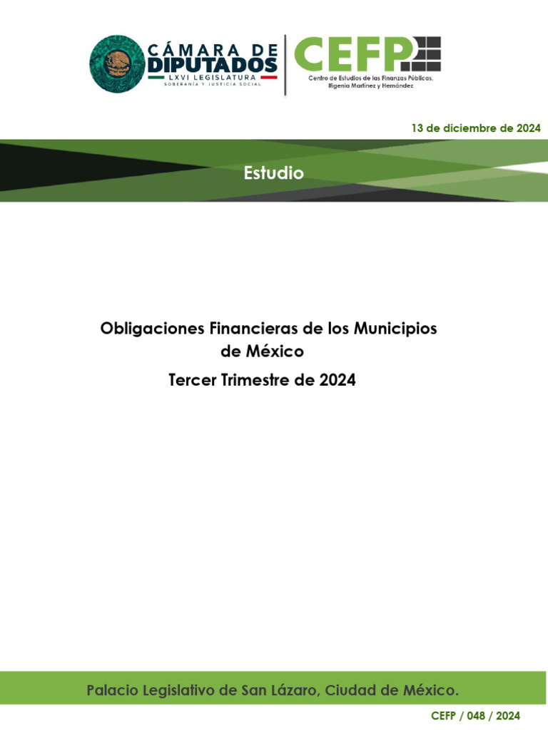 Cefp 0482024 | PDF | México | Deuda
