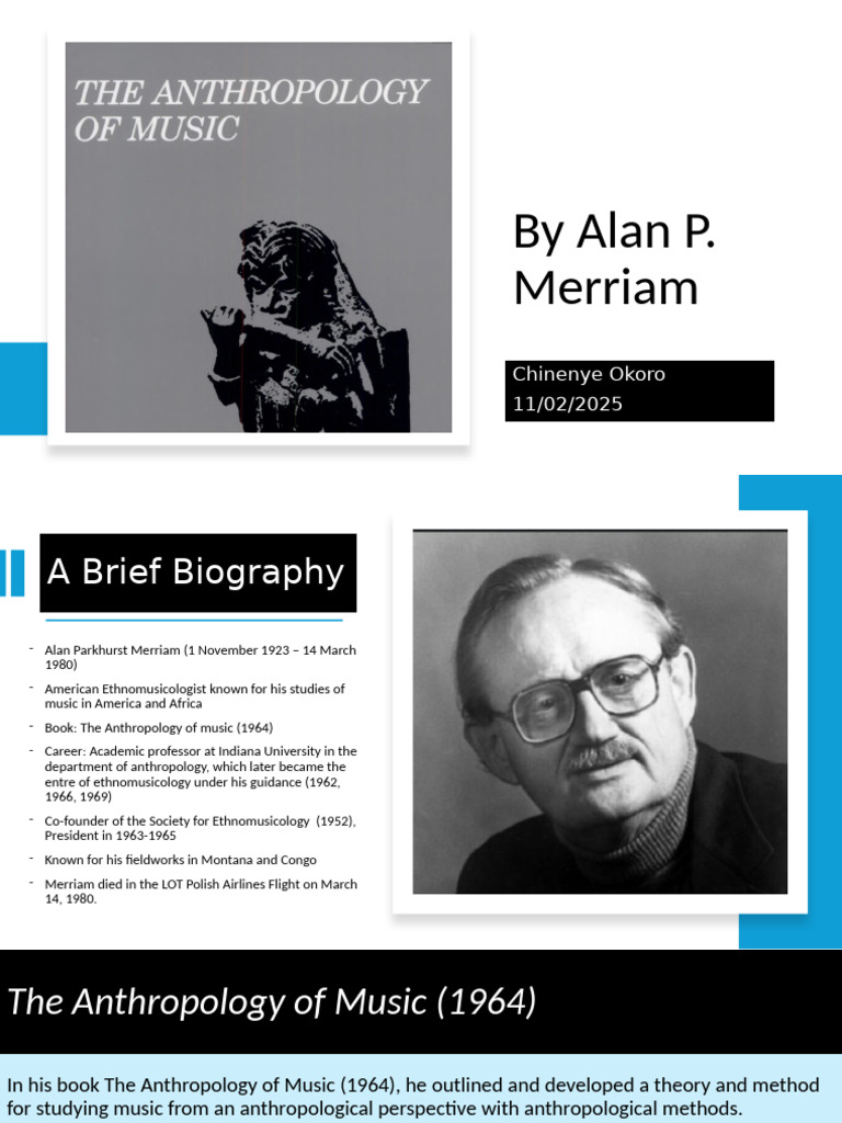 The Anthroplogy of Music by Alan P.M | PDF | Musicology | Liberal Arts ...
