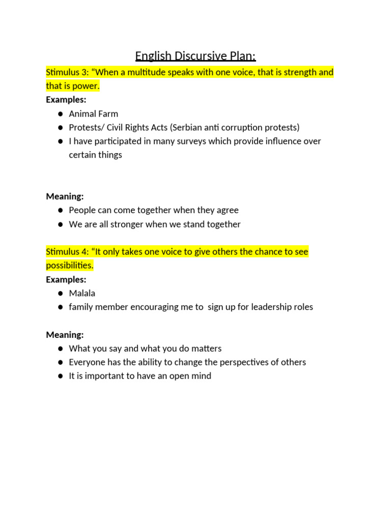 English Discursive | PDF