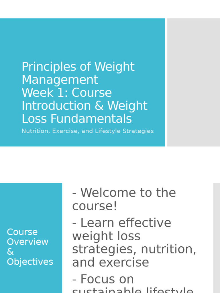 Week1_Weight_Management | PDF | Weight Loss | Dieting