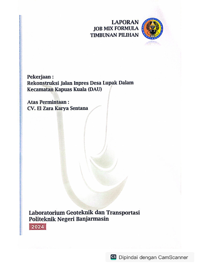 CV. El Zara Karya Sentana_ JMF Timbunan_ | PDF