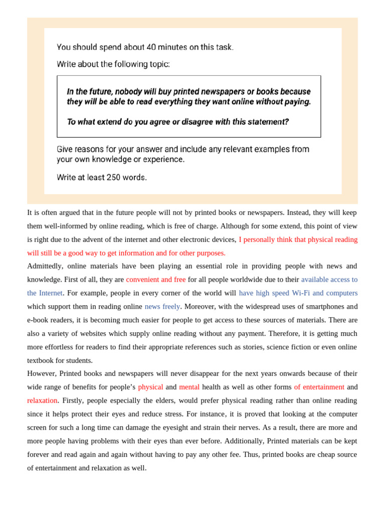 WRITING TEST 1 | PDF