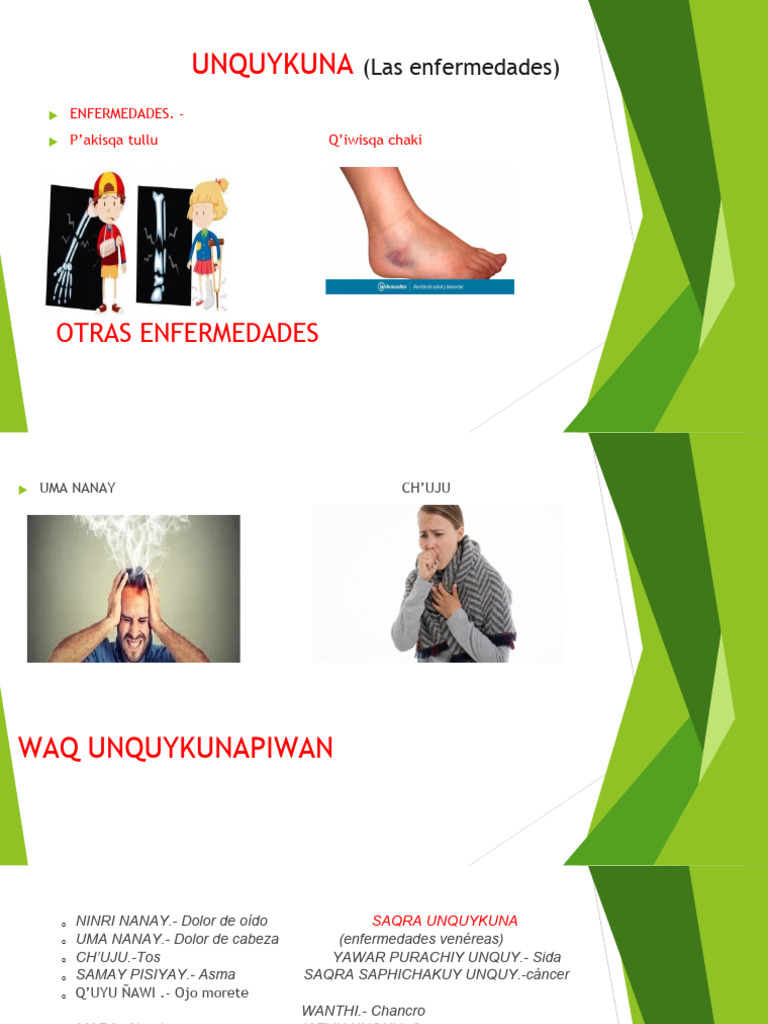 Enfermedades en Quechua UBI | PDF