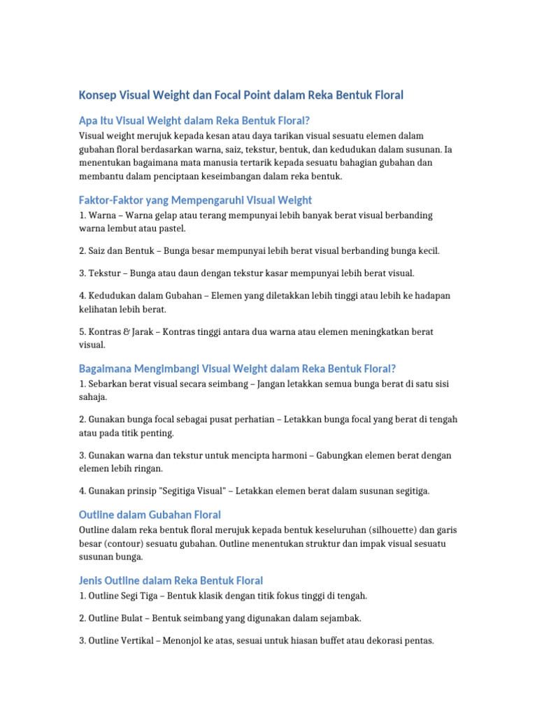 Konsep Visual Weight Dan Focal Point | PDF