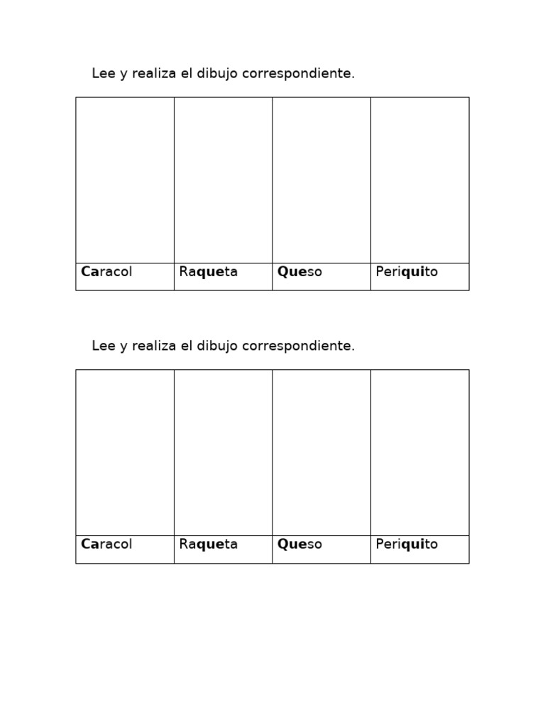 Lee y Realiza El Dibujo Correspondiente | PDF