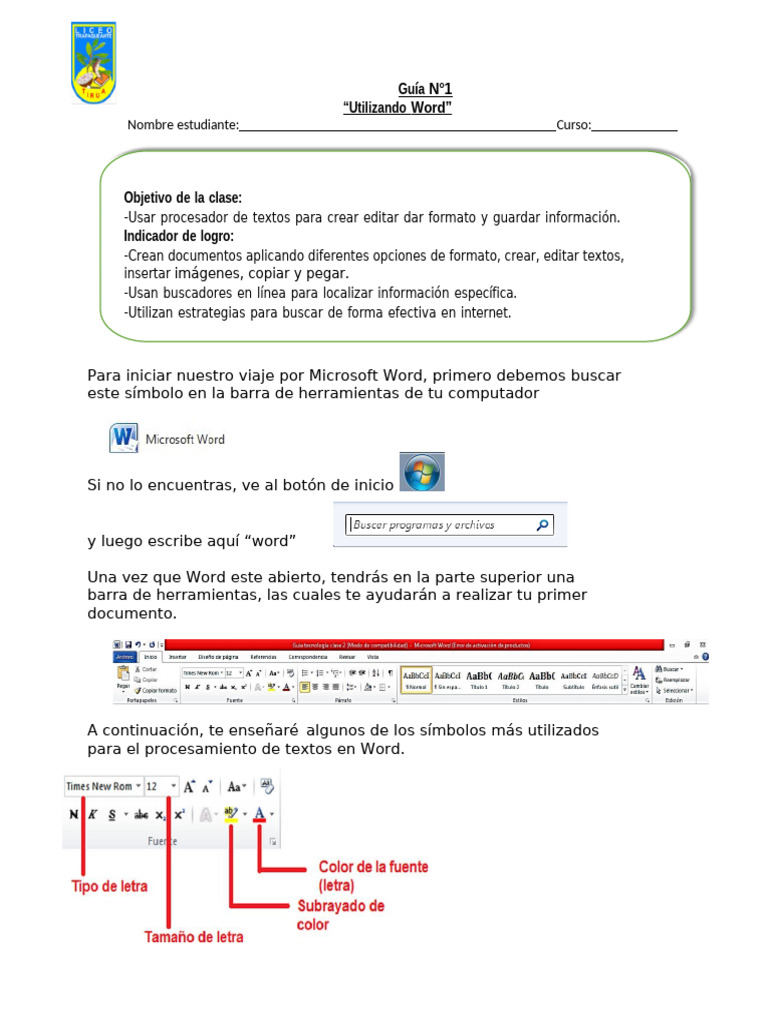 Guía para Usar Microsoft Word | PDF | Microsoft Word | Procesador de textos