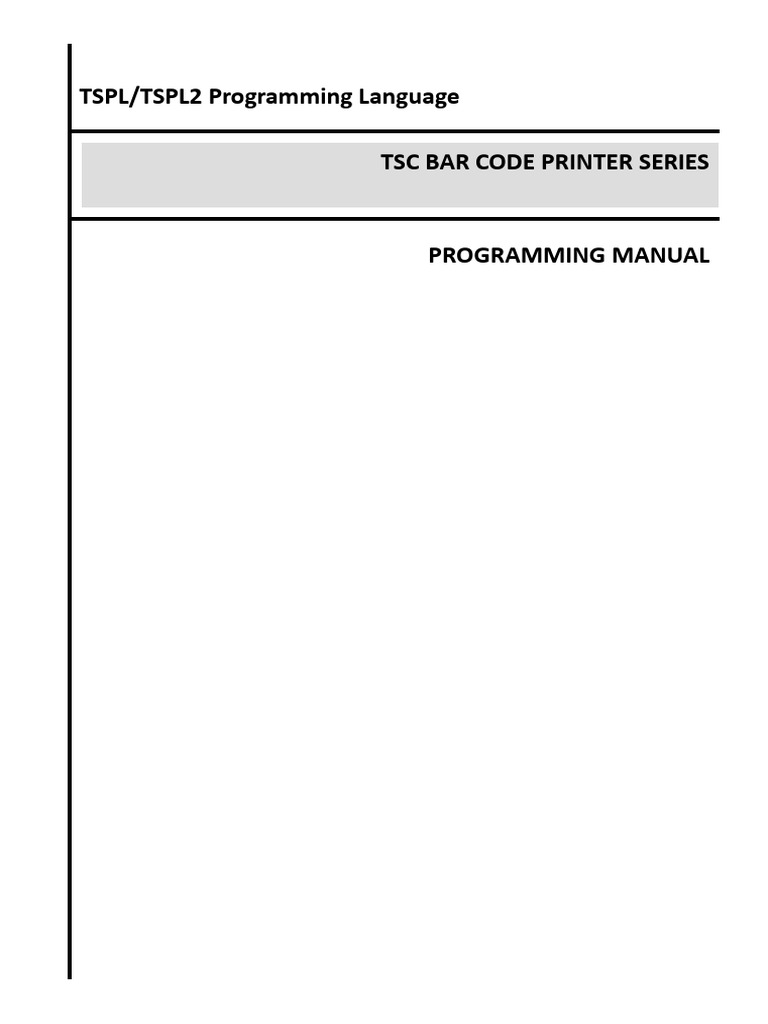 TSC TSPL Tspl2 Programming | PDF