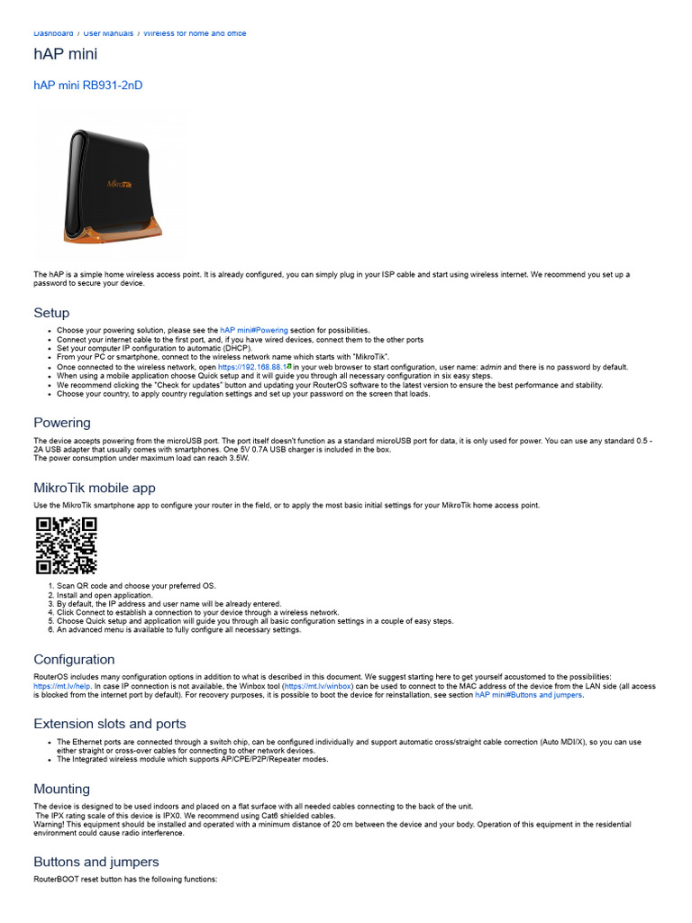 Mikrotik RB931-2nD - en | PDF | Usb | Electromagnetic Interference