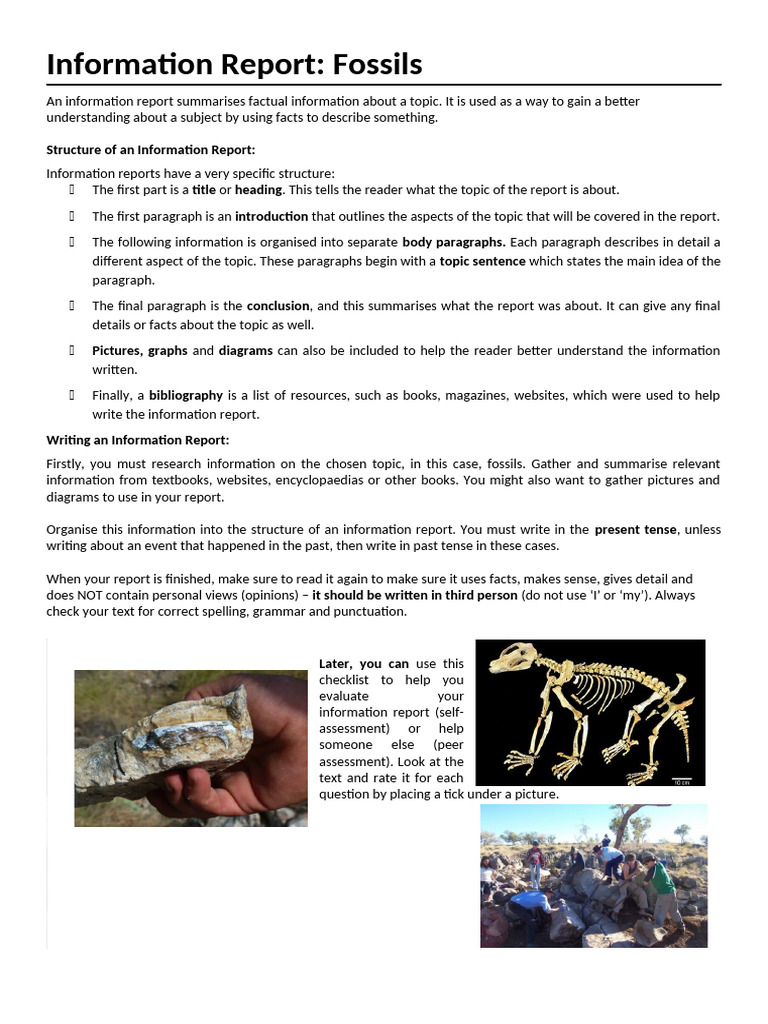 Fossils: Structure and Writing Guide | PDF | Rock (Geology) | Minerals