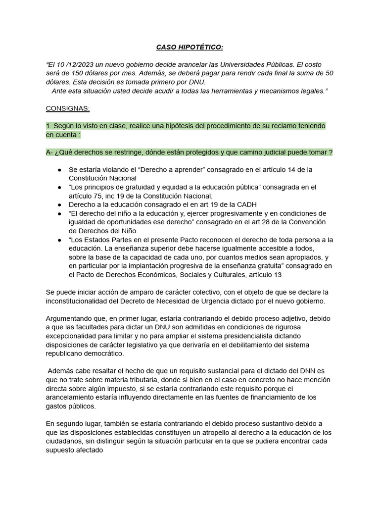 Ejercico Constitucional 4 | PDF | Debido al proceso | Estado (política)