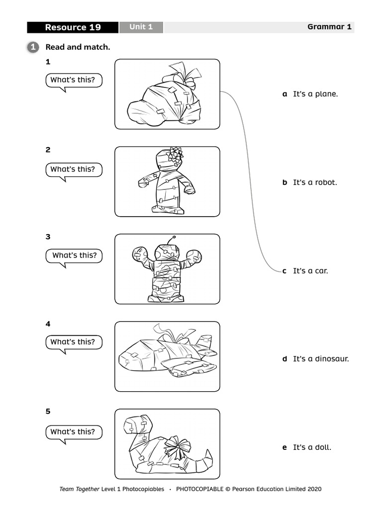 Team Together 1 Unit 1 Grammar | PDF