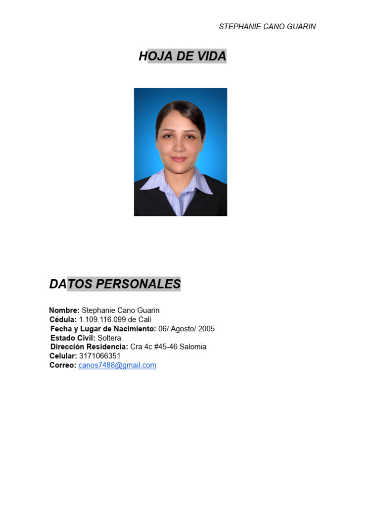 HOJADEVIDA2025 | PDF | Ventas | Business