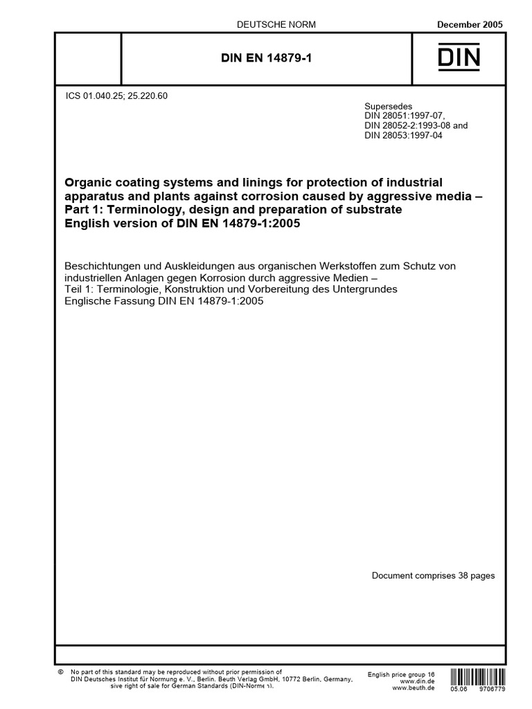 DIN EN 14879-1: Deutsche Norm | PDF | Screw | Steel