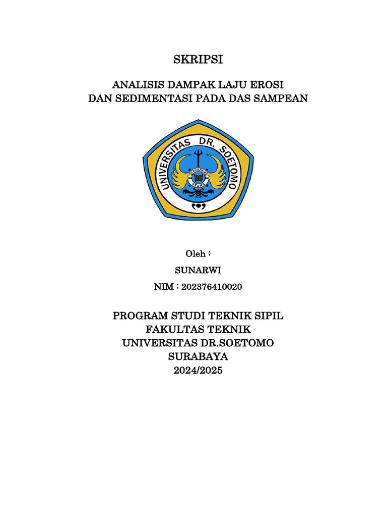 Analisis Erosi dan Sedimentasi DAS Sampean | PDF