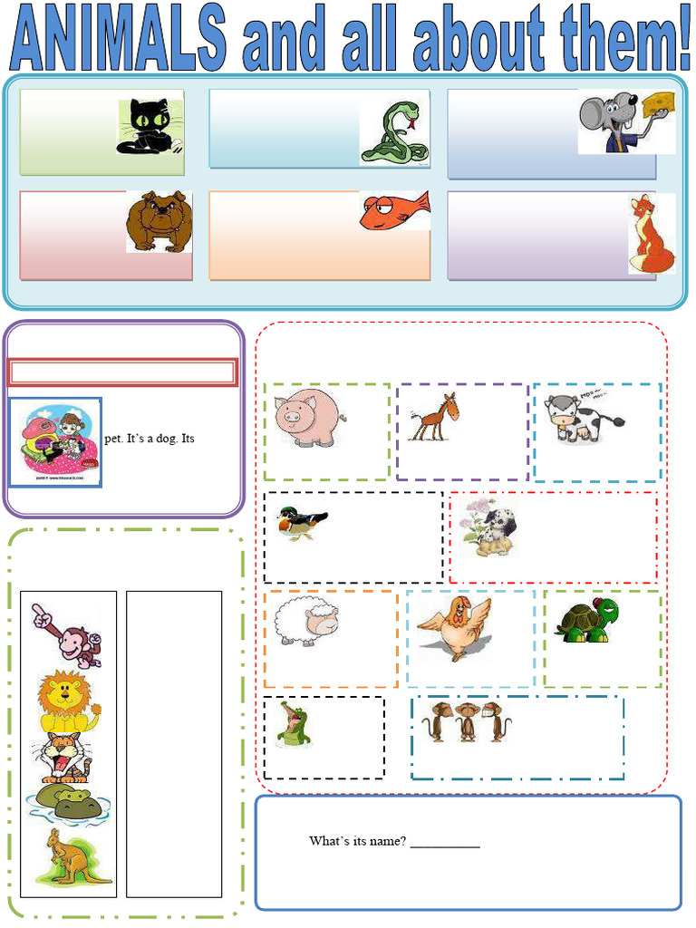 Animals and All About Them! Autor GrammarBank | PDF | Domesticated ...