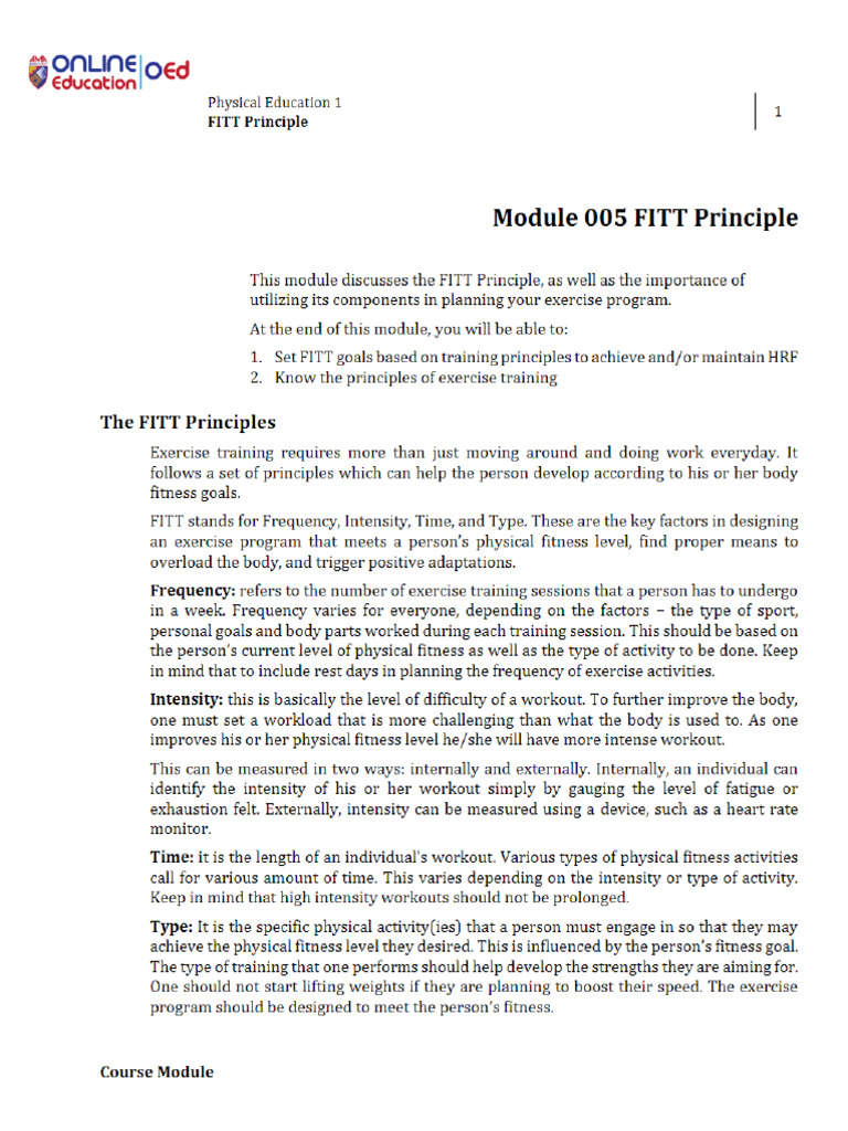 Copy of 5 FITT PRINCIPLE | PDF
