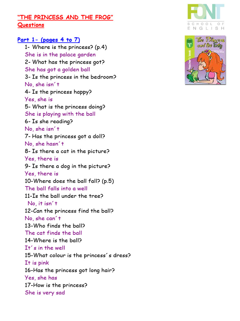 Princess and Frog Answer Key | PDF | Literary Motifs | Fantasy Creatures