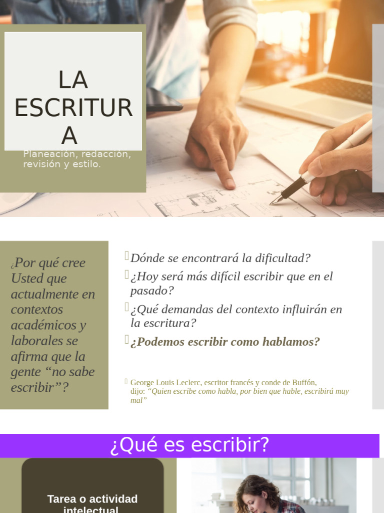 La Escritura, La Planificación, Redacción y Revisión | PDF ...