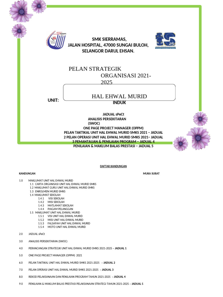 Contoh Pso Hem 2021 2025 | PDF