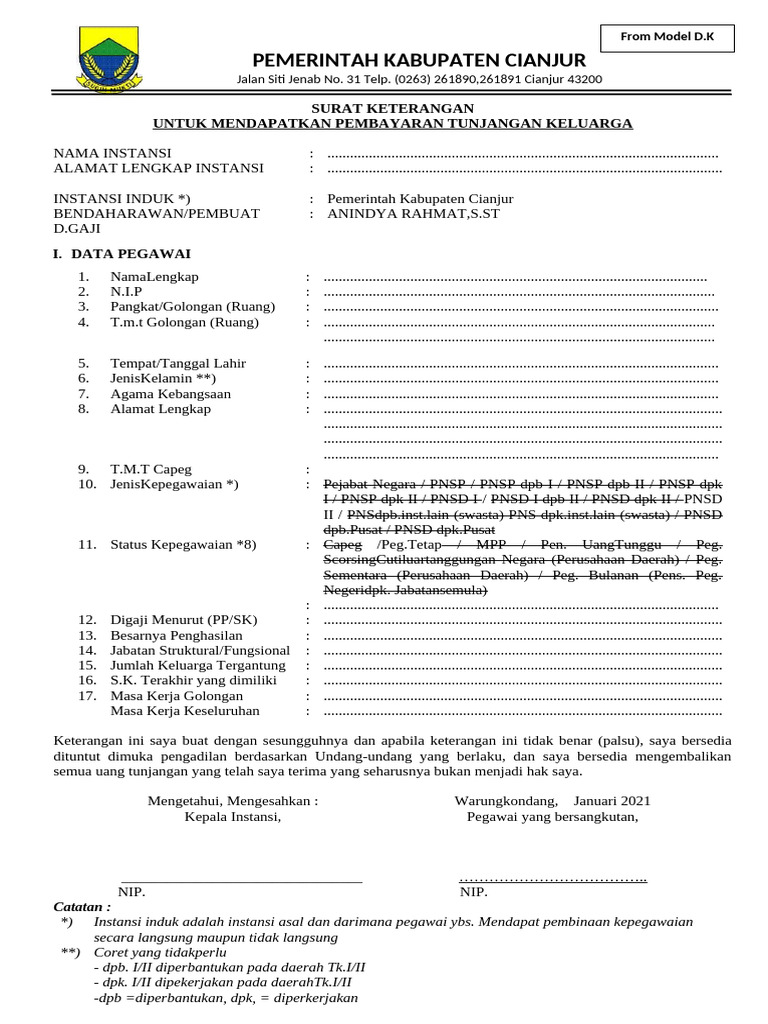 Format Skum PTK | PDF