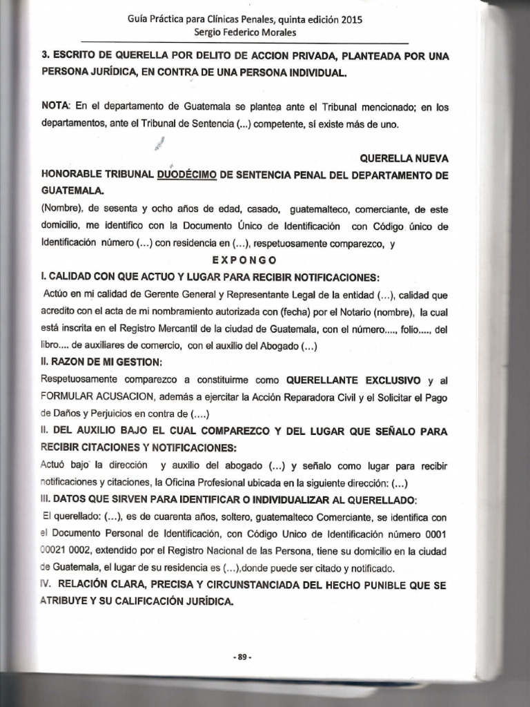 Querella Del Libro de Clínicas | PDF | Queja | Justicia