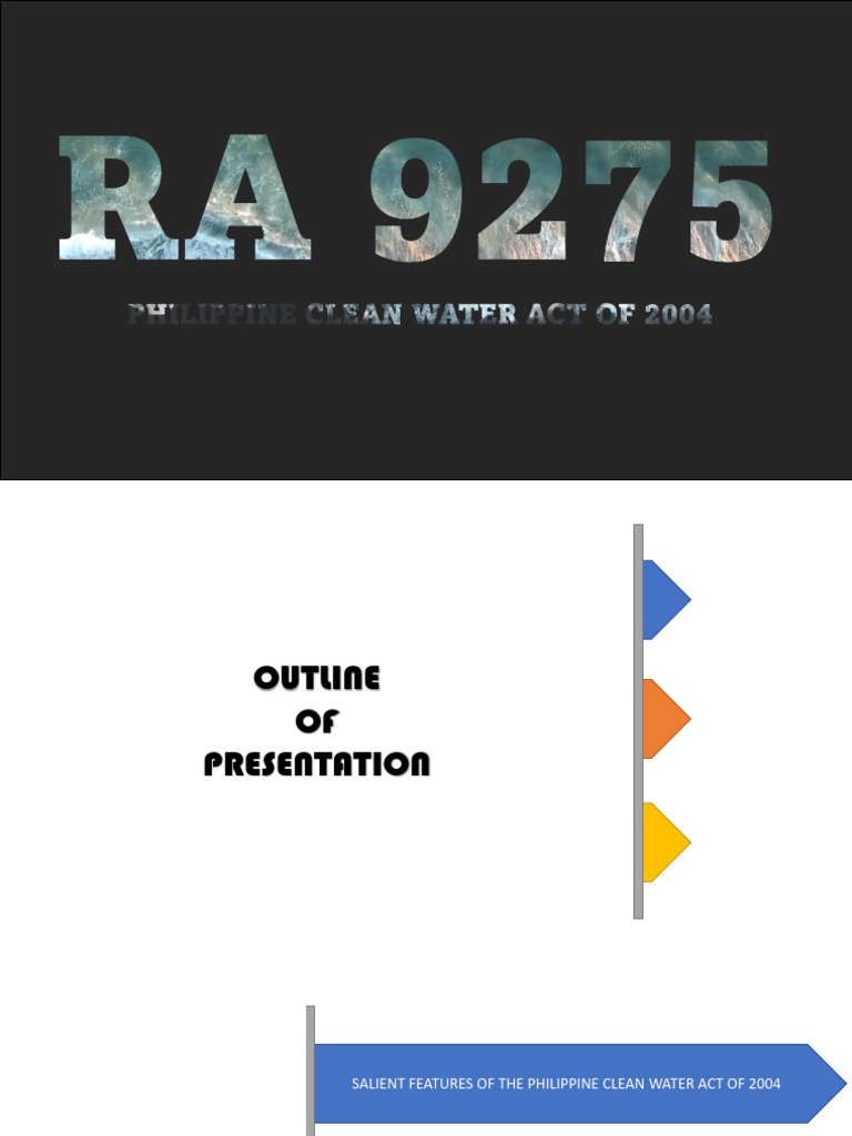 Ra 9275 | PDF | Sewage Treatment | Water Pollution