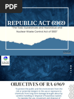 Ra 6969 | PDF | Hazardous Waste | Waste Management