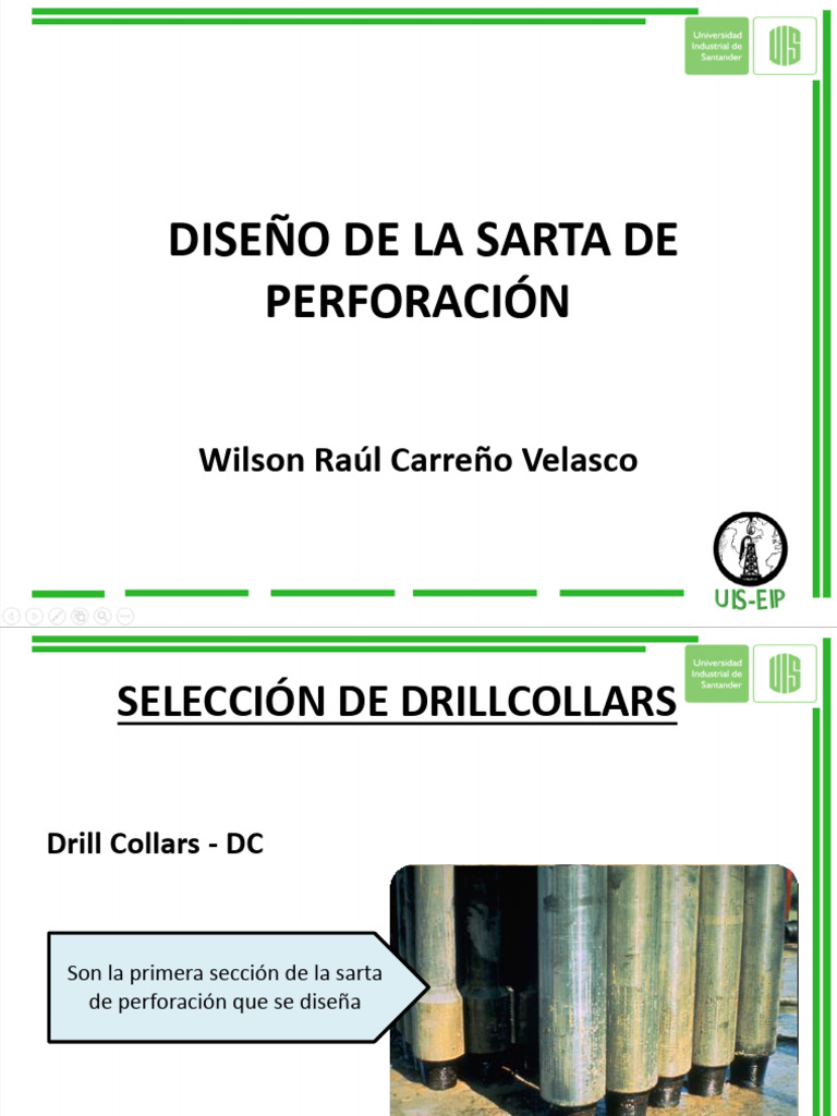 Diseño de Sarta de Perforación | PDF | Perforación | Ciencia de los ...