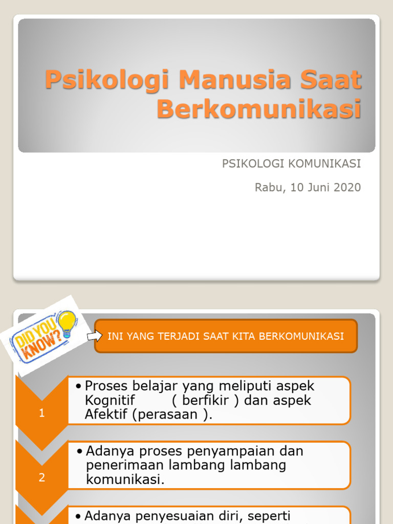 Psikologi Komunikasi Sesi 8 | PDF