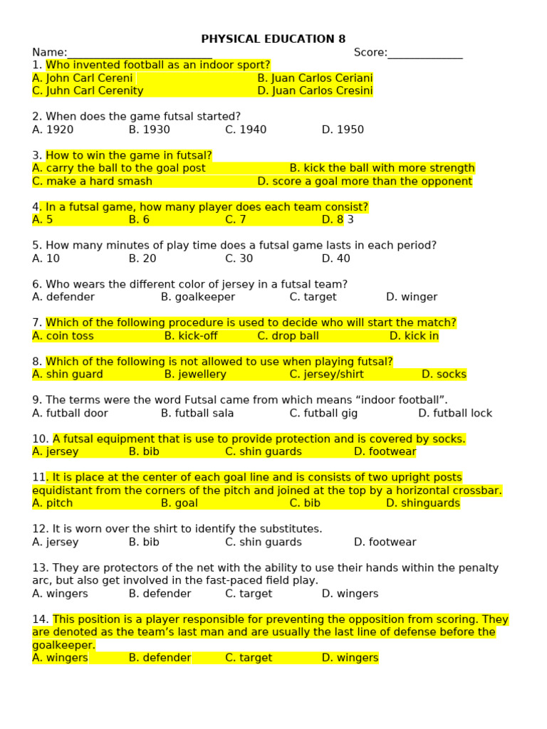PE 3rd Quarter Summative | PDF | Sports | Team Sports