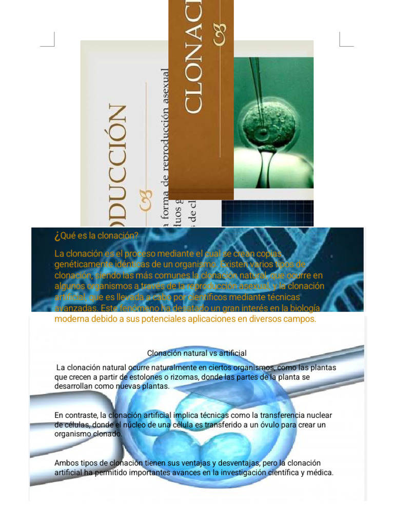Clonación | PDF | Clonación | Biología