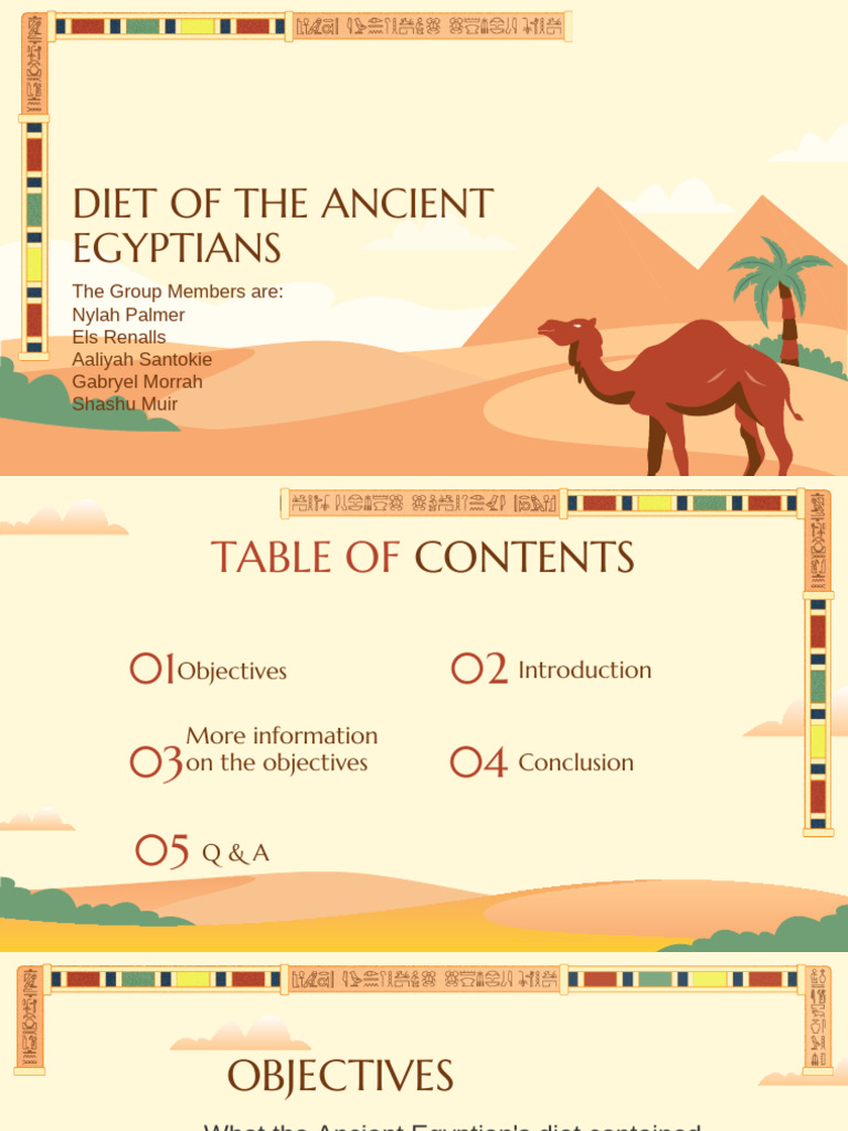 Ancient Egypt Ppresentation | PDF | Foods | Vegetables