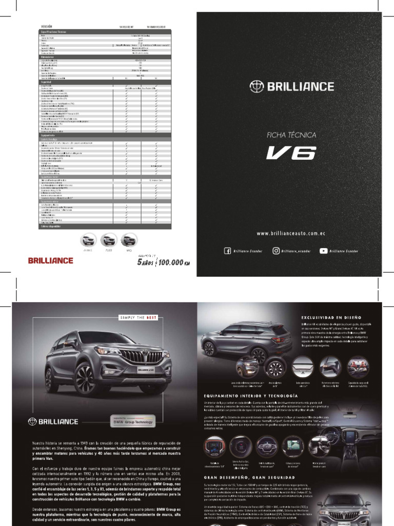 Ficha-Tecnica-V6-cm | PDF