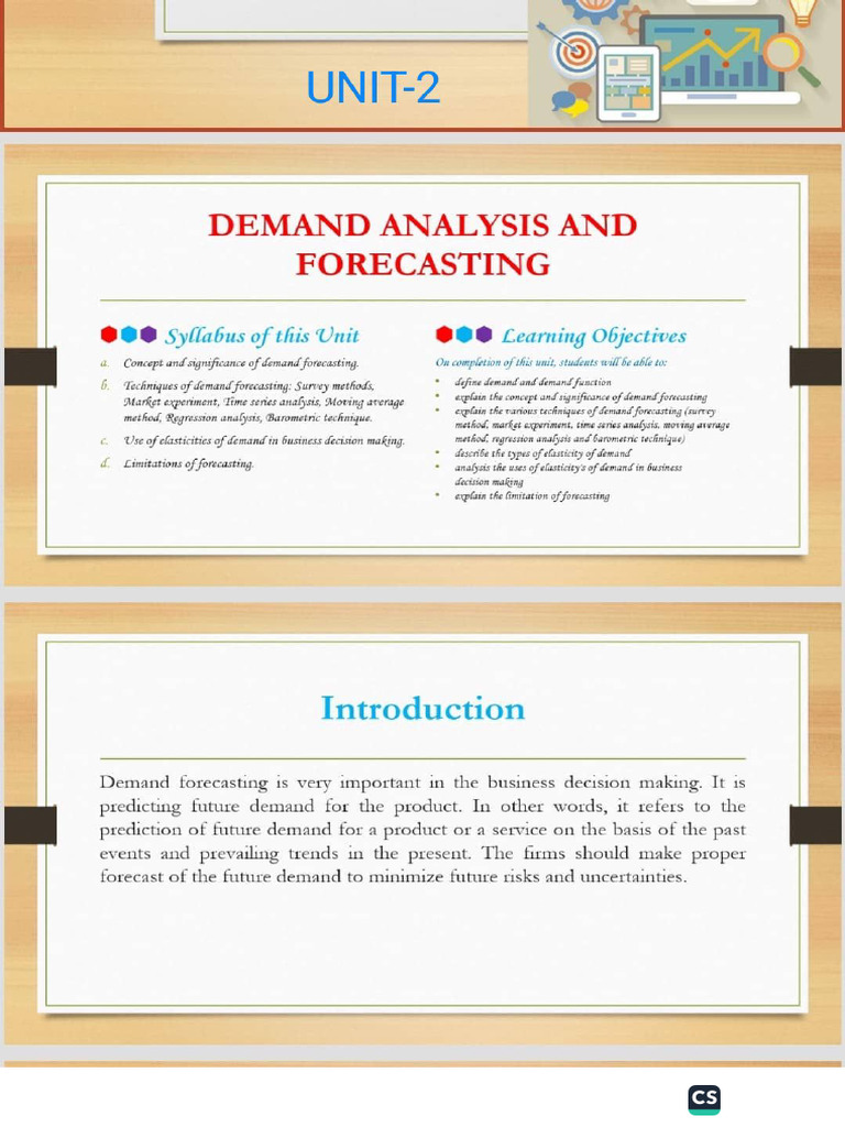 Unit-2demand Analysis & Forecasting | PDF